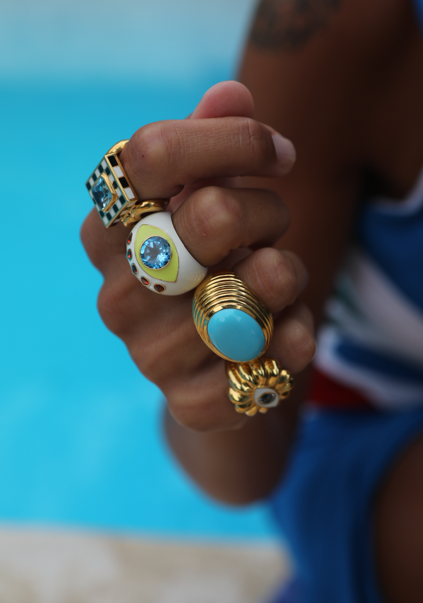 'Eye' Ring | Enamel Rings For Women | Never Not - Fine Jewellery – NeverNoT